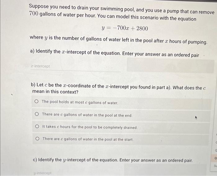 Solved Suppose you need to drain your swimming pool, and you | Chegg.com