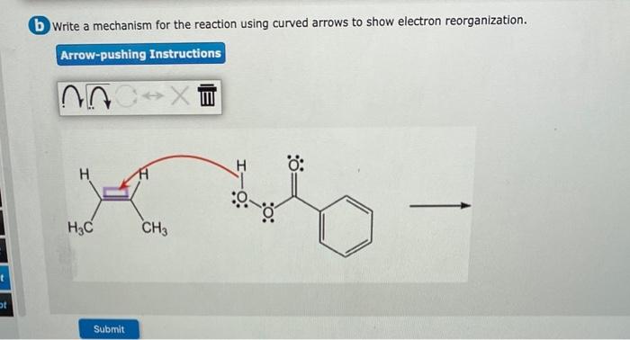 Solved write a mechanism for the reaction using curved | Chegg.com