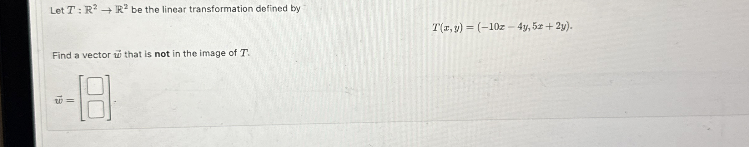 Solved Let T:R2→R2 ﻿be the linear transformation defined | Chegg.com