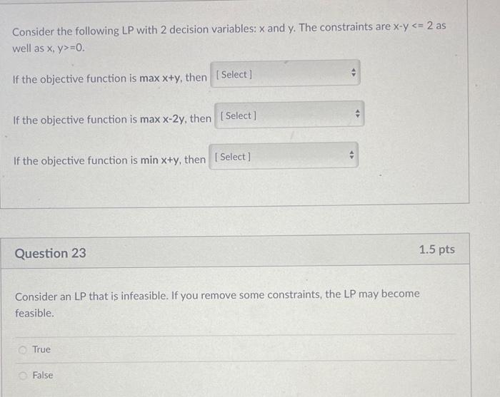 Solved Consider the following LP with 2 decision variables: | Chegg.com
