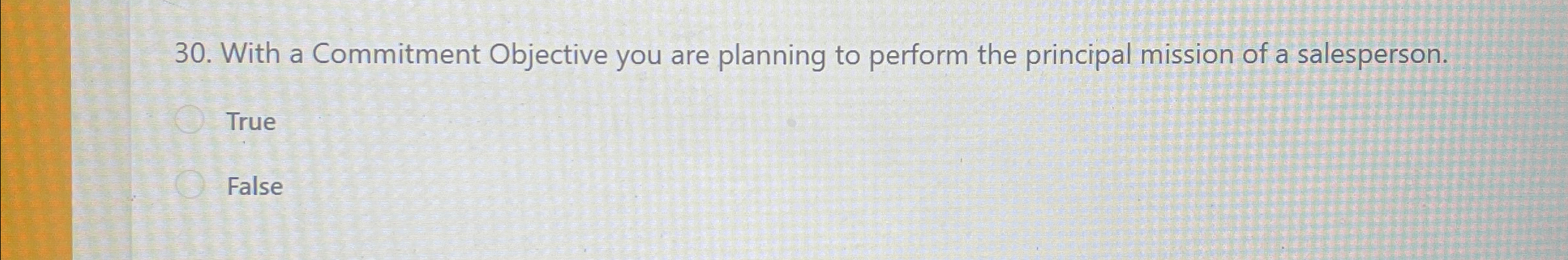 Solved With a Commitment Objective you are planning to | Chegg.com