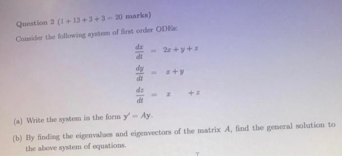 Solved Question 2 (1+13+3+3 = 20 marks) Consider the | Chegg.com