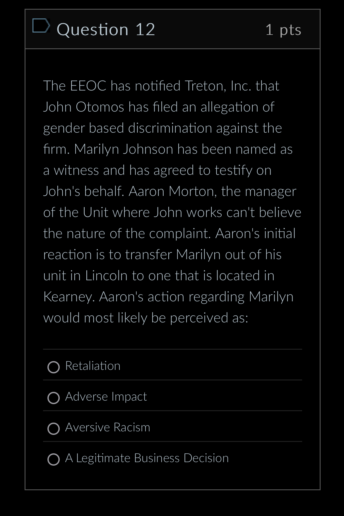 Solved The EEOC has notified Treton, Inc. thatJohn Otomos | Chegg.com