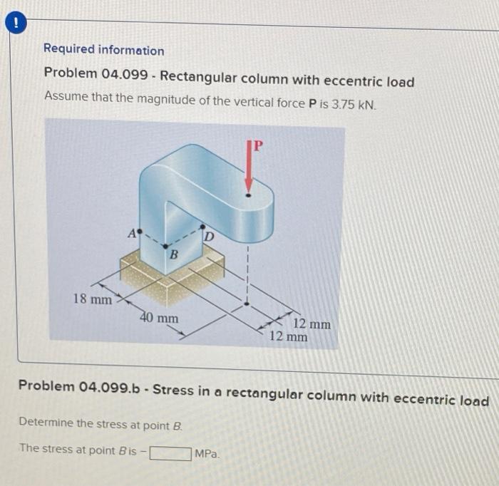 Solved Required information Problem 04.099 - Rectangular | Chegg.com