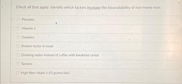Solved Check all that apply: Identify which factors increase | Chegg.com