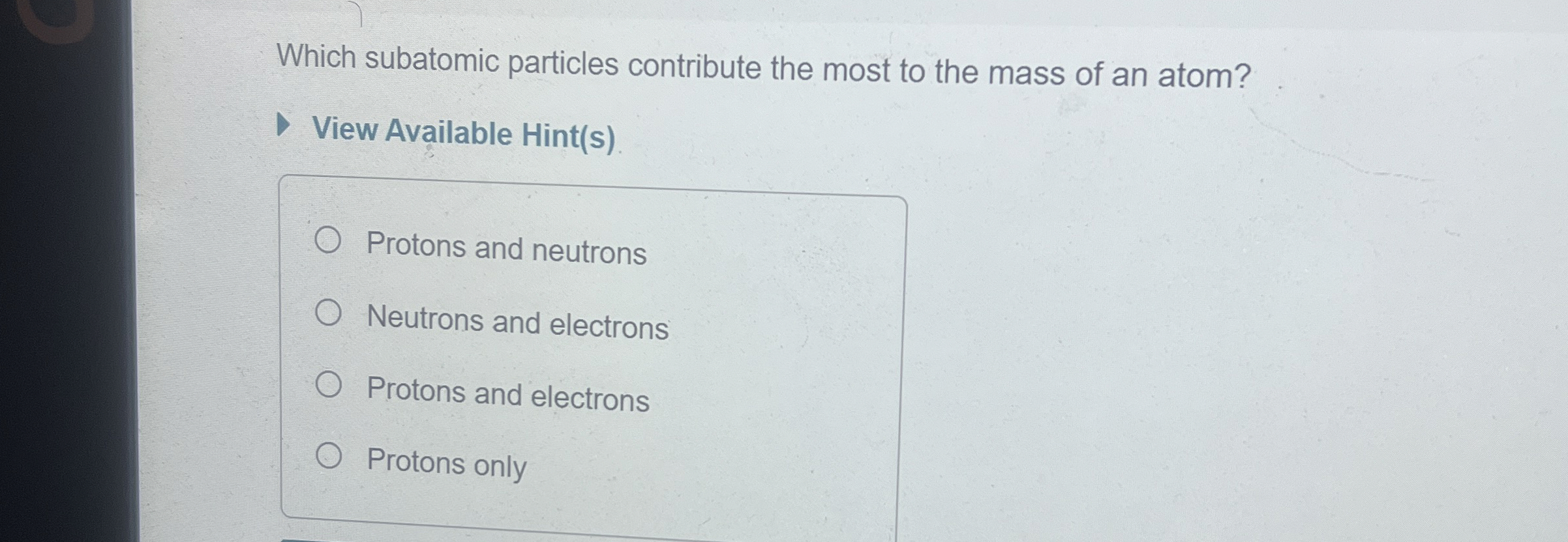 Solved Which subatomic particles contribute the most to the | Chegg.com