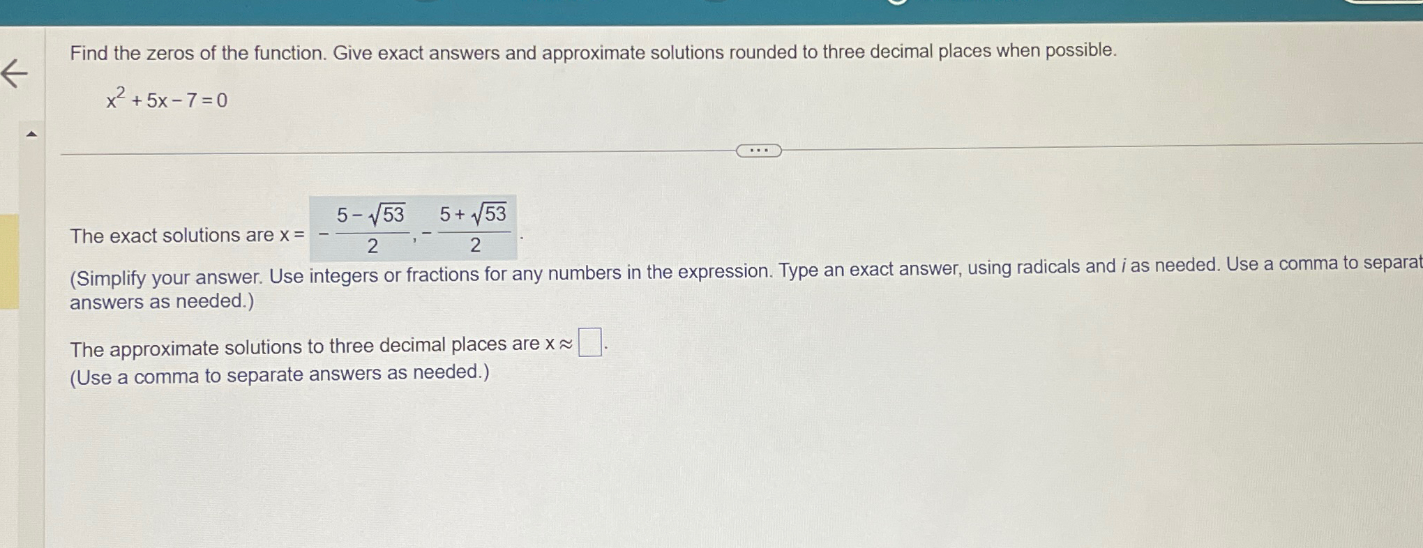 Solved Find the zeros of the function. Give exact answers | Chegg.com