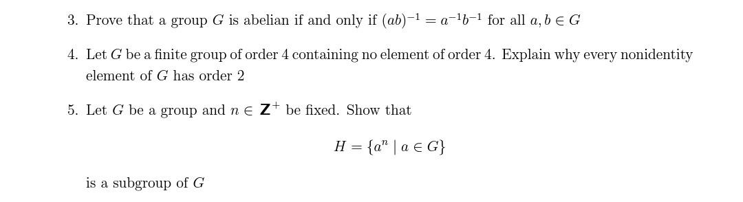 Solved 3. Prove that a group G is abelian if and only if | Chegg.com