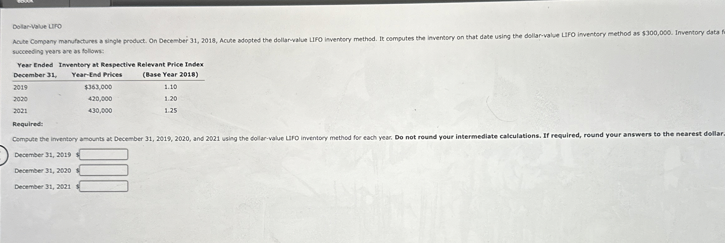 Solved Dollar-Value UFO succeeding years are as follows:Year | Chegg.com