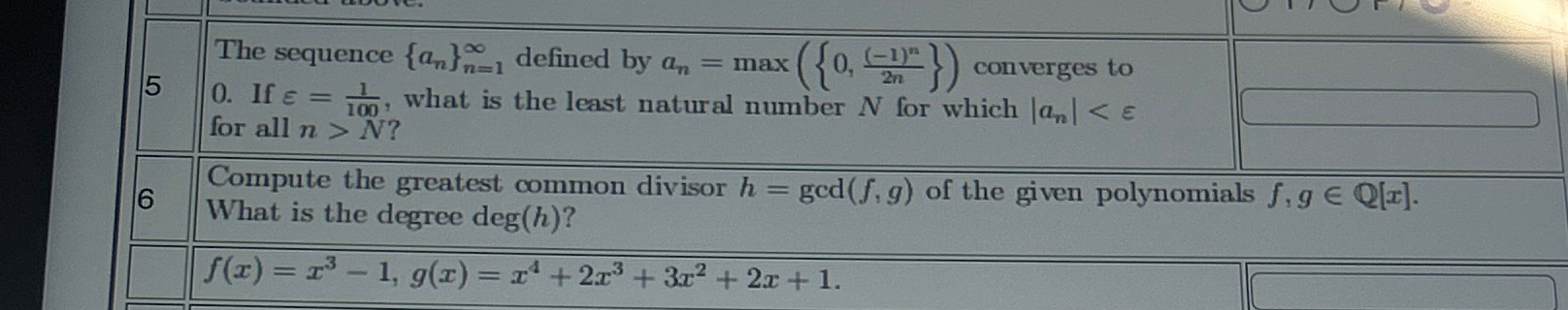 Solved The sequence {an}n=1∞ ﻿defined by an=max({0,(-1)n2n}) | Chegg.com