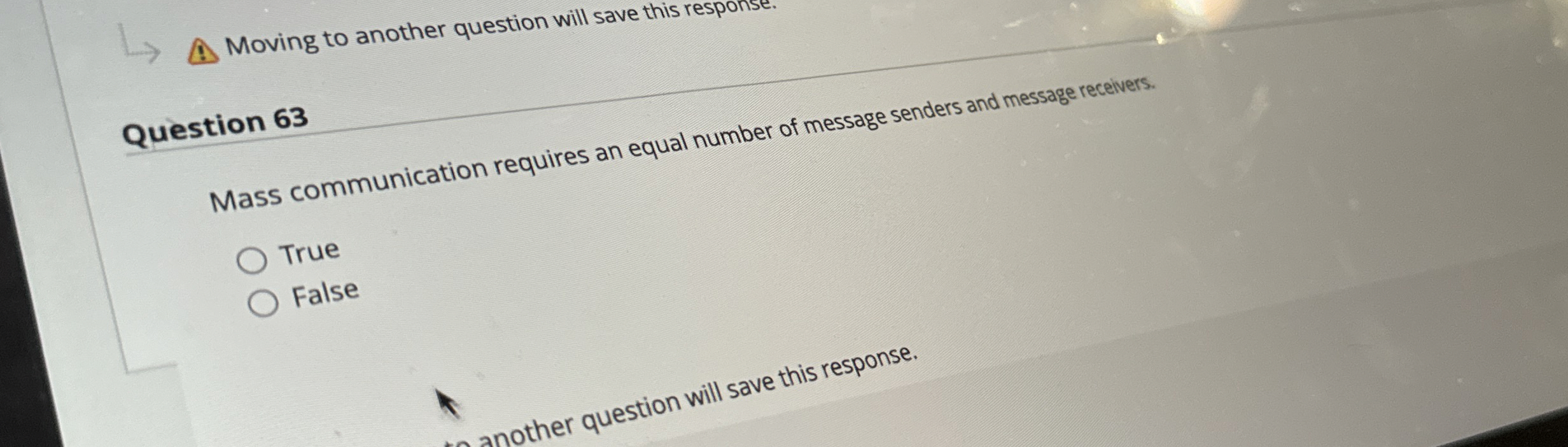 Solved Question 63Mass communication requires an equal | Chegg.com
