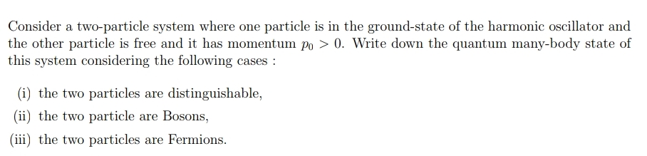 Consider a two-particle system where one particle is | Chegg.com
