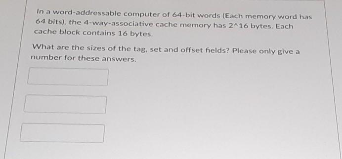 Solved In a word-addressable computer of 64-bit words (Each | Chegg.com