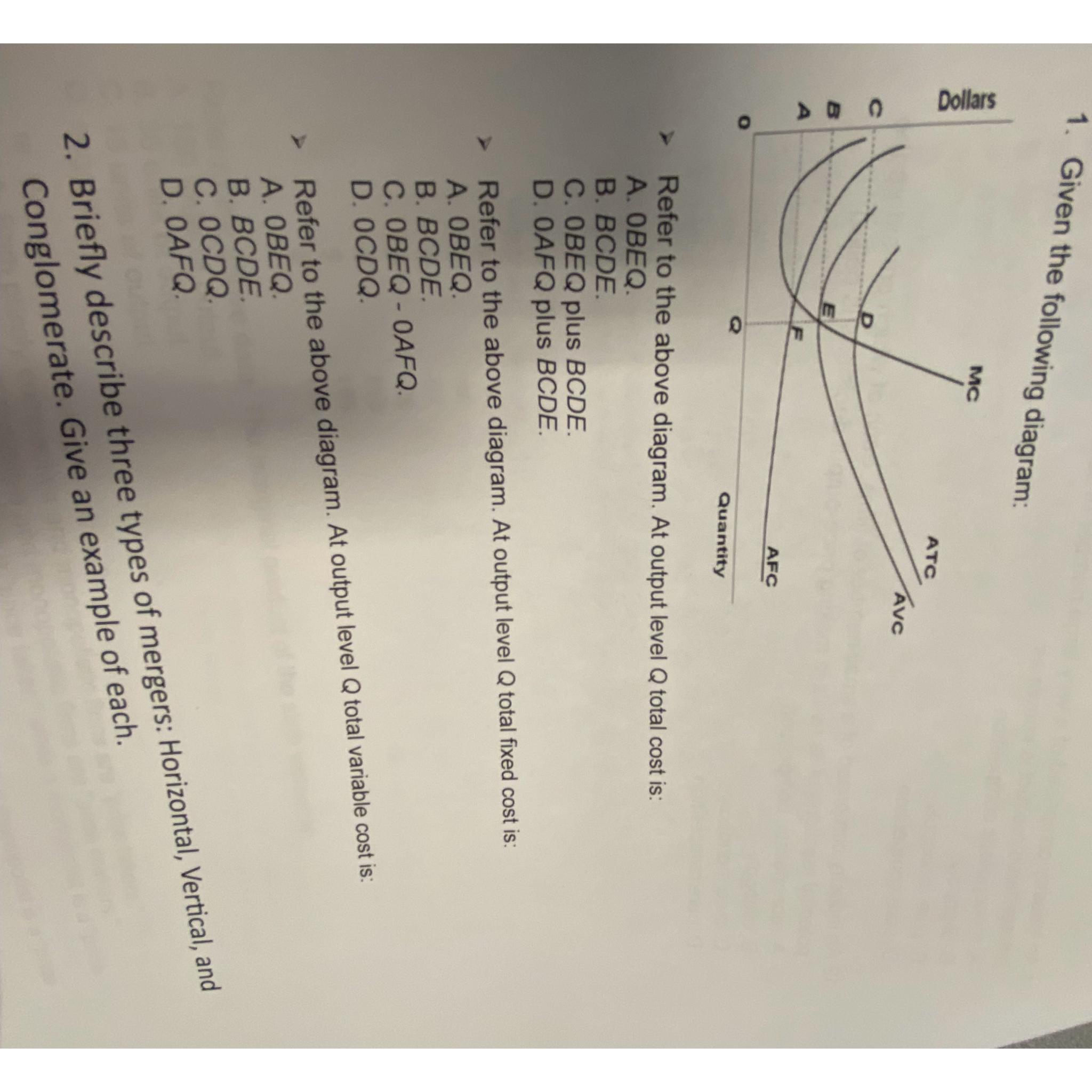 Solved Given the following diagram:Refer to the above | Chegg.com