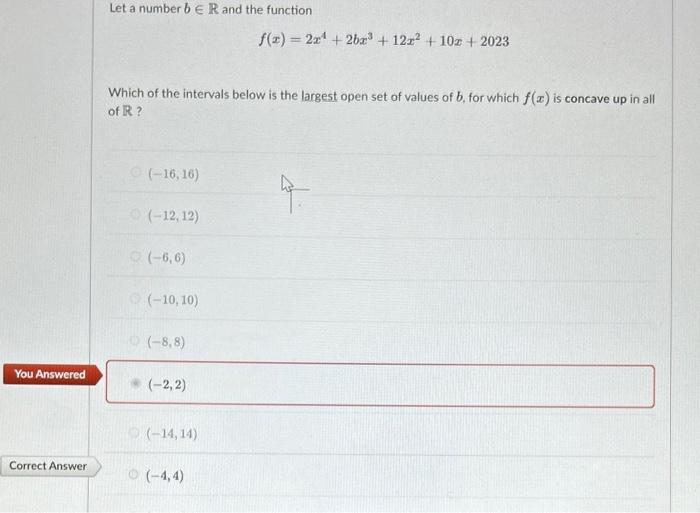 Solved Let a number b∈R and the function | Chegg.com