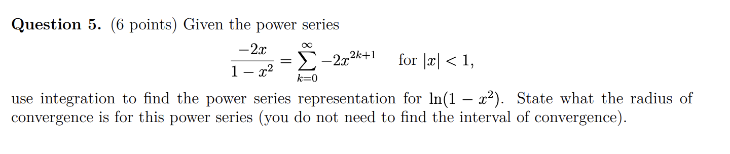 Solved Question 5. (6 ﻿points) ﻿Given the power | Chegg.com