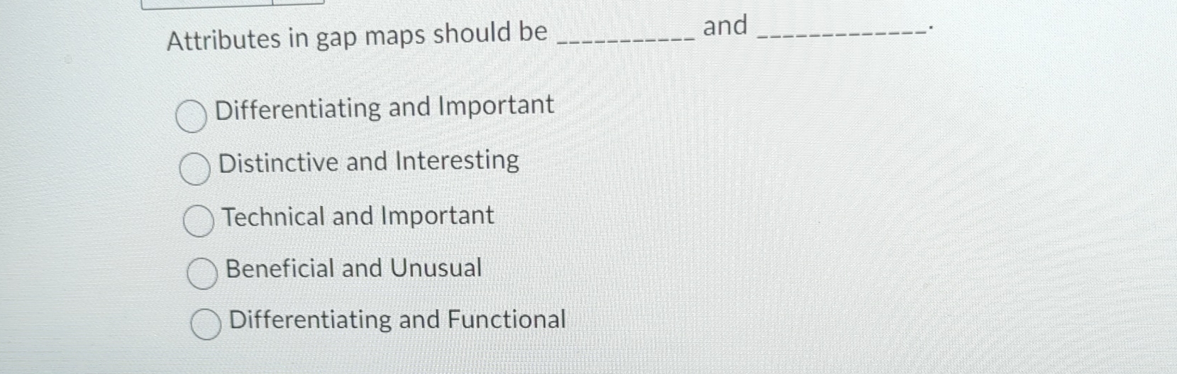 Solved Attributes in gap maps should be andDifferentiating | Chegg.com