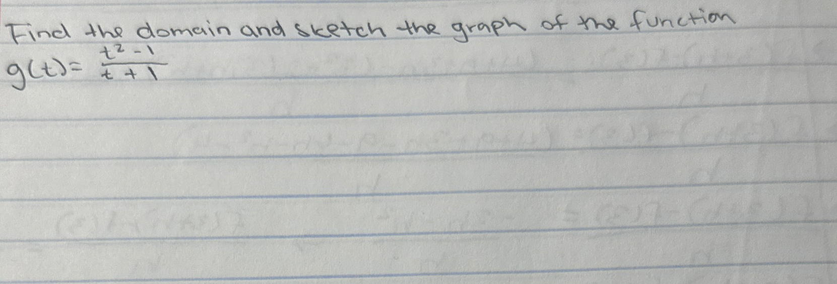Solved Find the domain and sketch the graph of the | Chegg.com