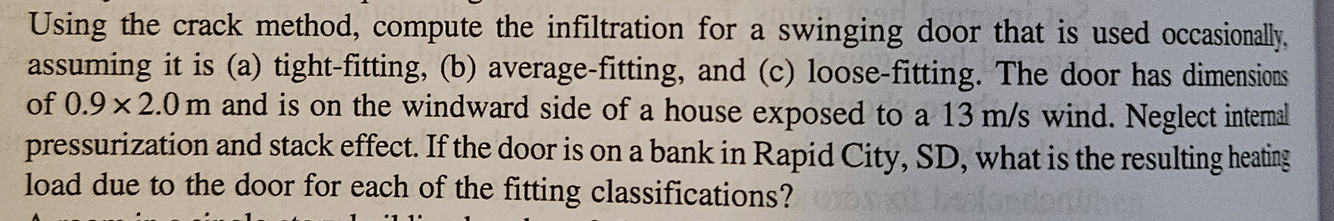 Solved Using the crack method, compute the infiltration for | Chegg.com