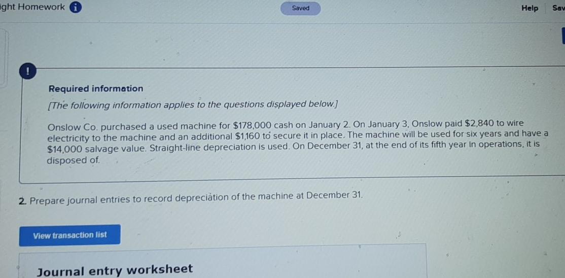 Solved ight Homework i Saved Help Sav ! Required information | Chegg.com Solved ight Homework i Saved Help Sav ! Required information | Chegg.com
