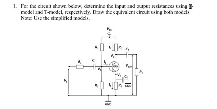 Solved For the circuit shown below, determine the input and | Chegg.com