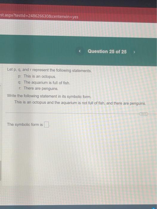Solved Let p,q, and r represent the following statements. p: | Chegg.com