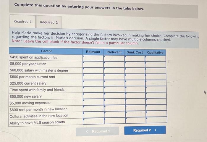 Solved E7-4 (Static) Identifying Relevant Costs and | Chegg.com