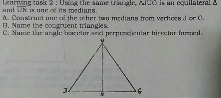 Solved Learning task 2: Using the same triangle, AJUG is an | Chegg.com