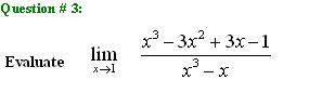 Solved Evaluate lim x rightarrow 1 x3 - 3x2 + 3x + 1/ x2 - x | Chegg.com