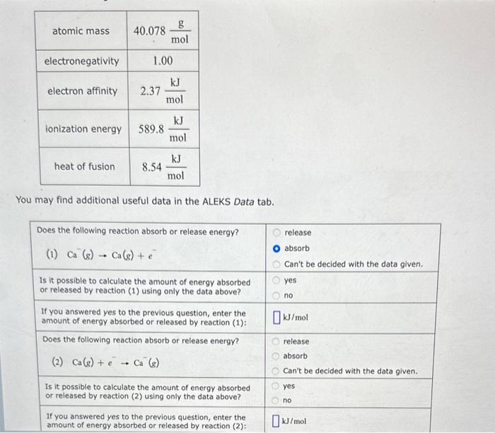 Solved You may find additional useful data in the ALEKS Data | Chegg.com Solved You may find additional useful data in the ALEKS Data | Chegg.com