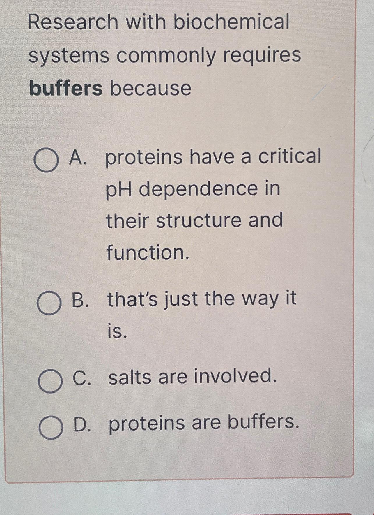 Solved Research with biochemical systems commonly requires | Chegg.com