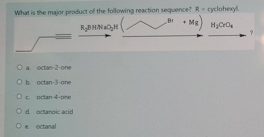 Solved What is the major product of the following reaction | Chegg.com