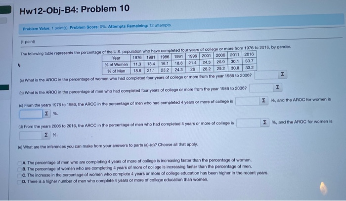 Solved Hw12-Obj-B4: Problem 10 Problem Value: 1 points). | Chegg.com Solved Hw12-Obj-B4: Problem 10 Problem Value: 1 points). | Chegg.com