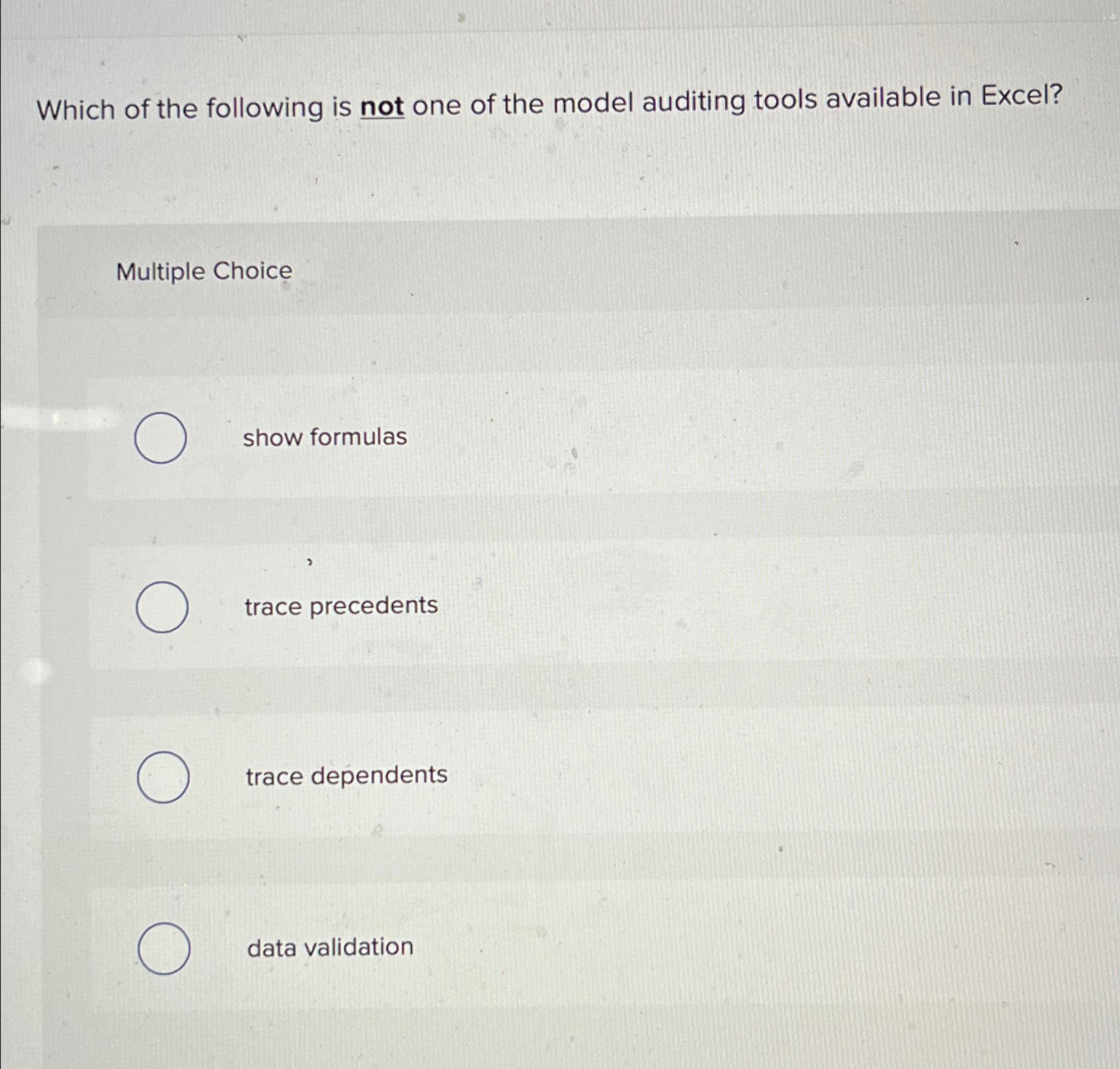 Solved Which of the following is not one of the model | Chegg.com