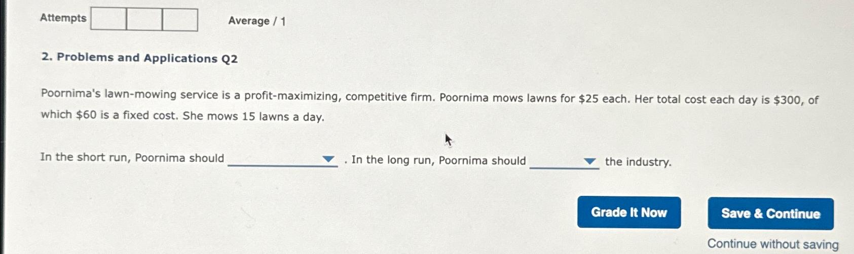 Solved AttemptsAverage / 12. ﻿Problems and Applications | Chegg.com