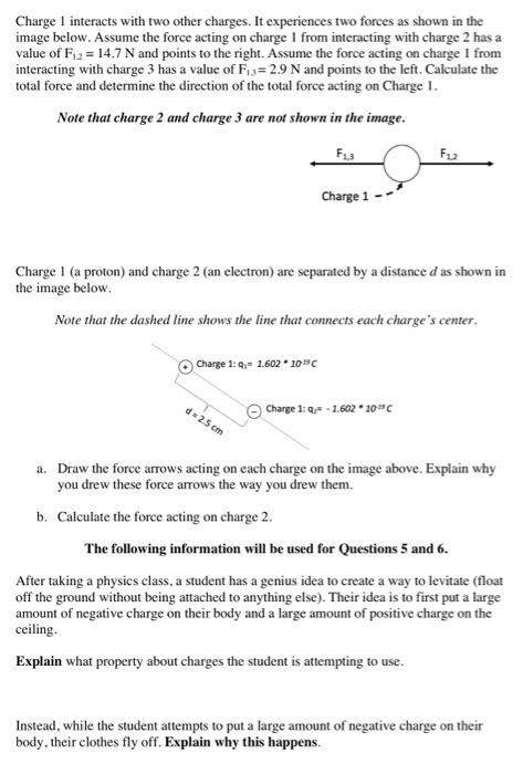 Solved Charge 1 interacts with two other charges. It | Chegg.com