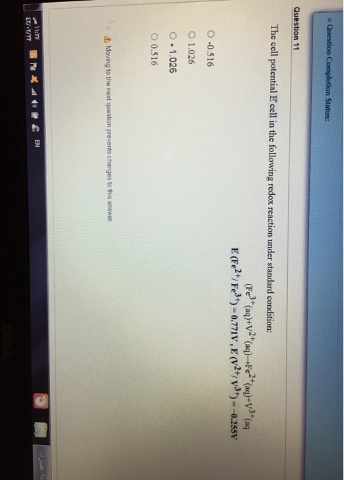 Solved Question Completion Status: Question 11 The cell | Chegg.com