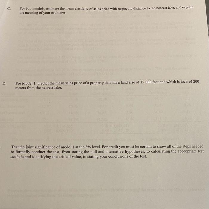 I Need To Complete This Is For Econometrics And Im