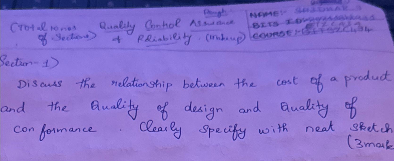 Solved Section-1)Discuss the relationship between the cost | Chegg.com