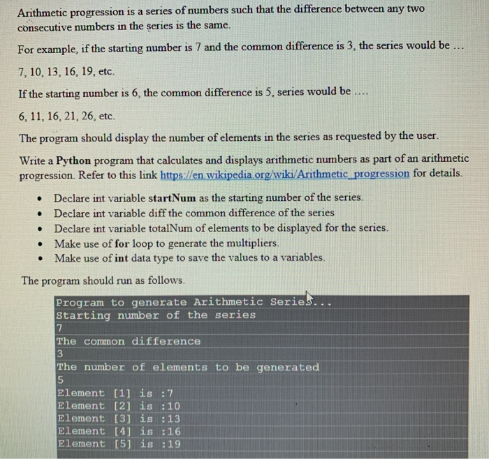 solved-arithmetic-progression-is-a-series-of-numbers-such-chegg