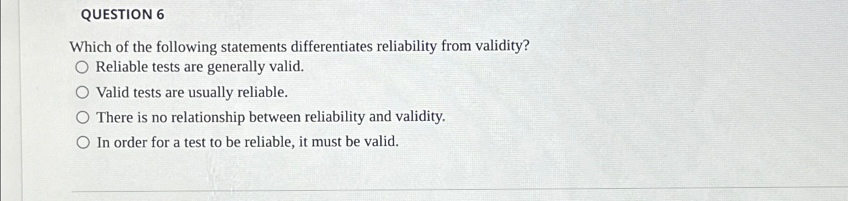 Solved Question 6which Of The Following Statements 