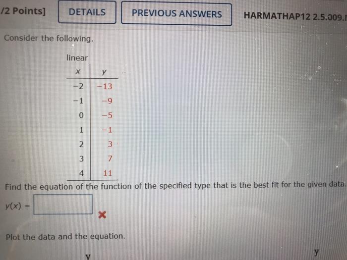 Solved 72 Points] DETAILS PREVIOUS ANSWERS HARMATHAP12 | Chegg.com