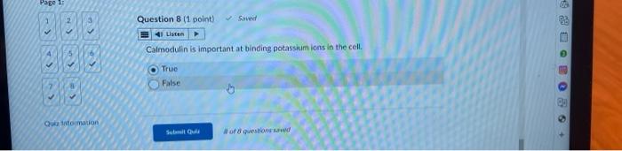 Solved Calmodulin is important at binding potassium ions in | Chegg.com