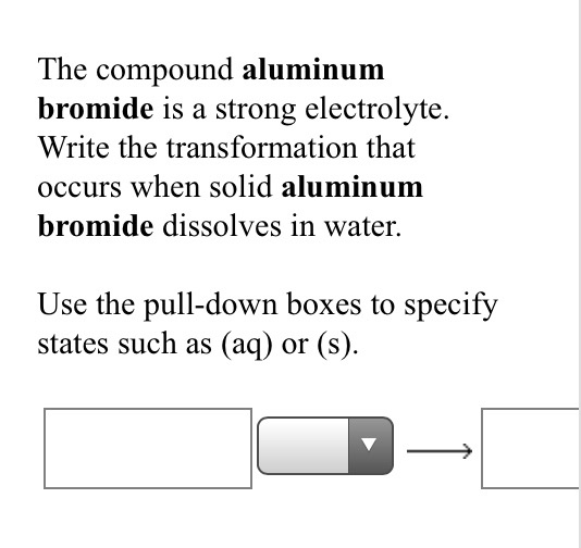 Solved The compound aluminum bromide is a strong | Chegg.com