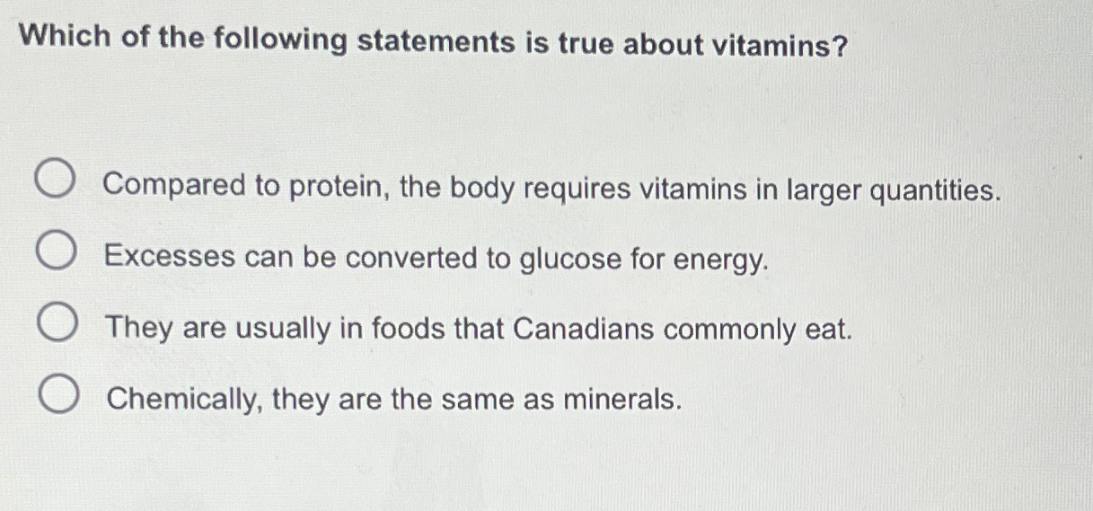 Solved Which of the following statements is true about | Chegg.com