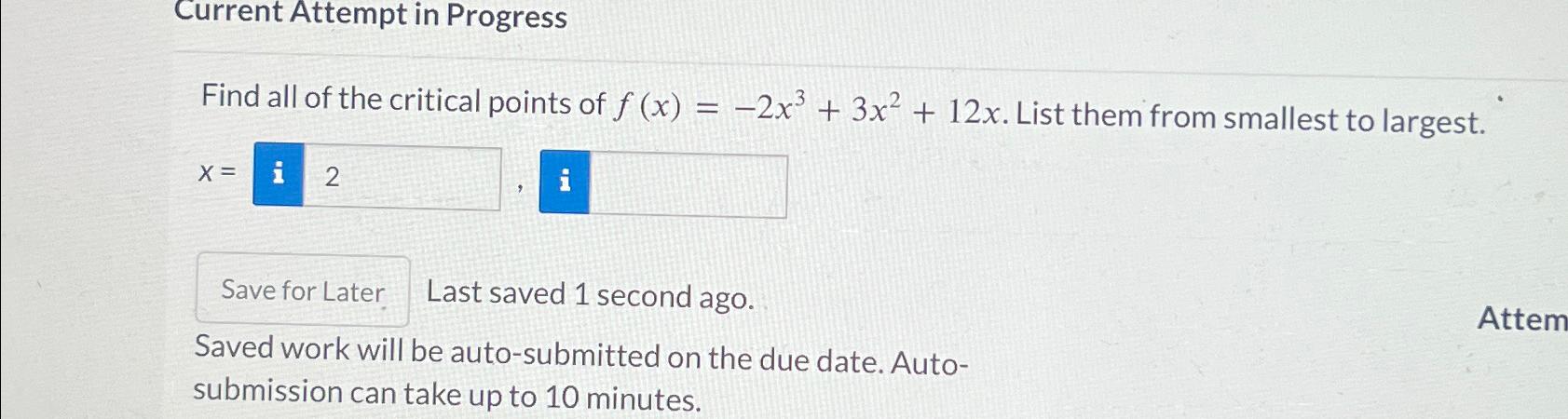 Solved Current Attempt in ProgressFind all of the critical | Chegg.com