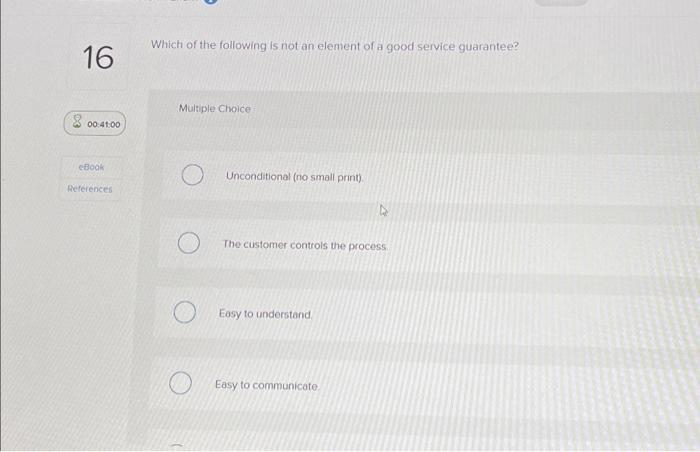 Solved Which of the following is not an element of a good | Chegg.com