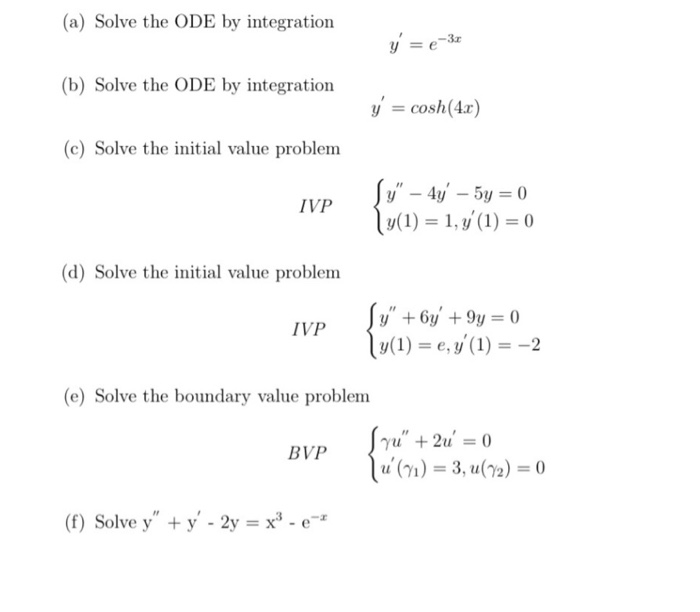 Solved (a) Solve the ODE by integration (b) Solve the ODE by | Chegg.com