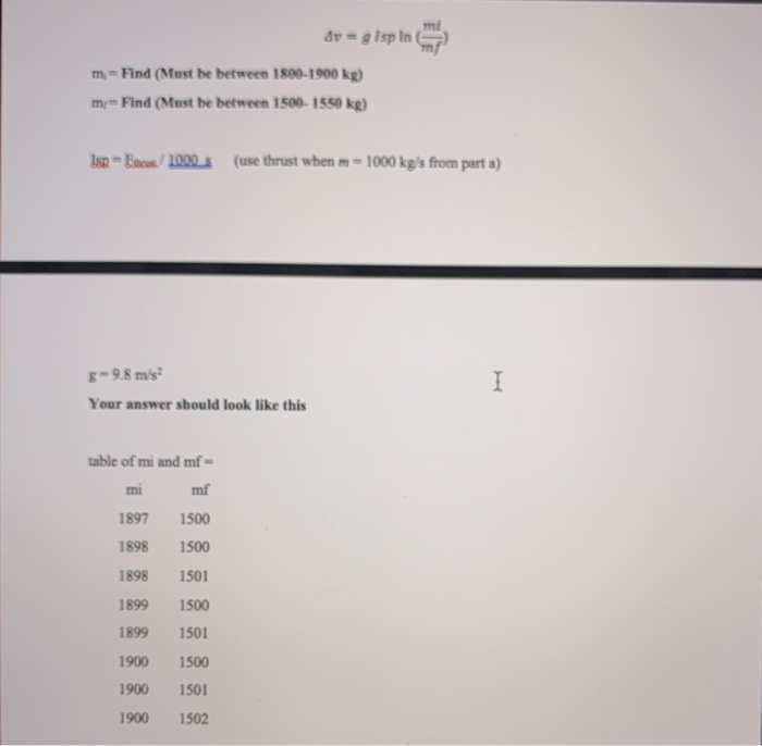 Solved USING MATLAB a) A mission to mars is being designed | Chegg.com