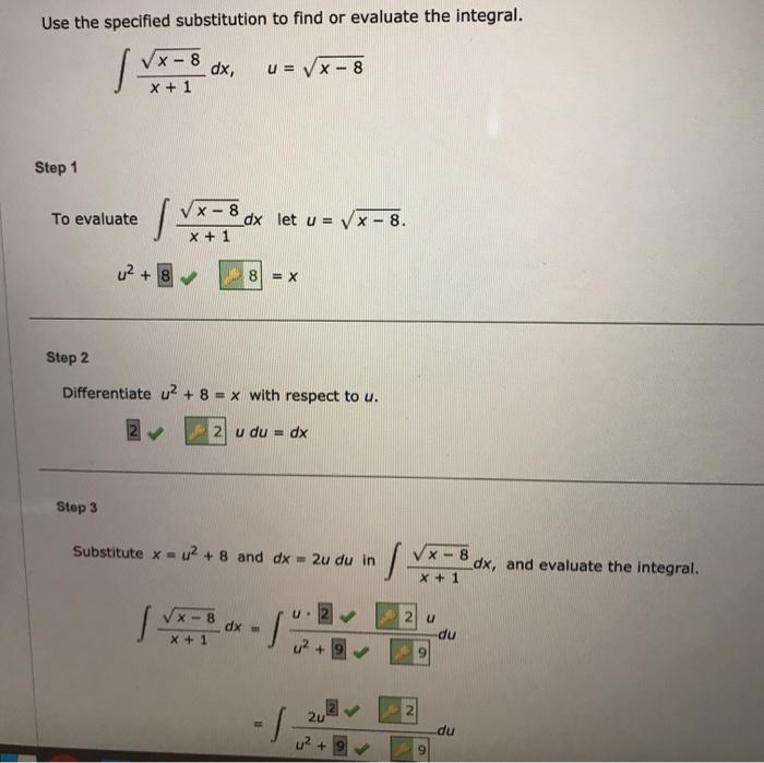 Solved Step 4 Recall the standard integral, s du a2 +U2 | Chegg.com